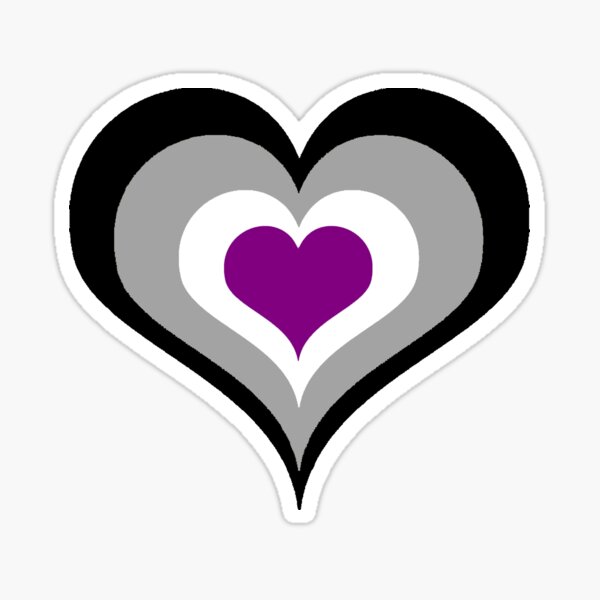 "Asexual flag in heart shape | discrete Ace pride | Asexual heart ...