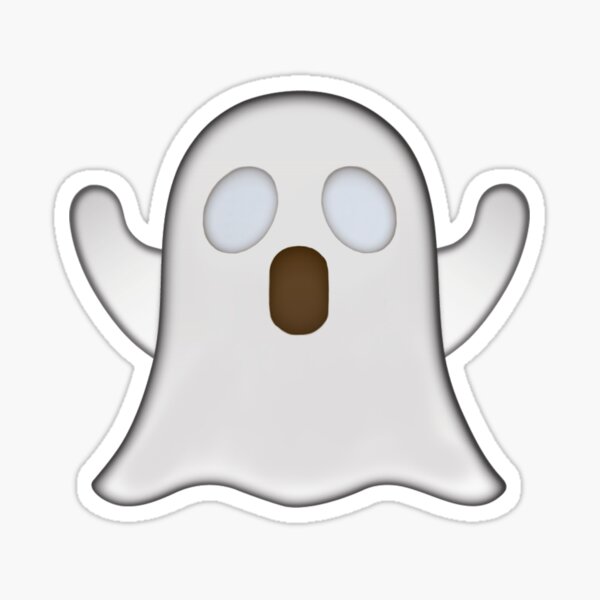 "Surprise Ghost Emoji" Sticker for Sale by Barassi | Redbubble