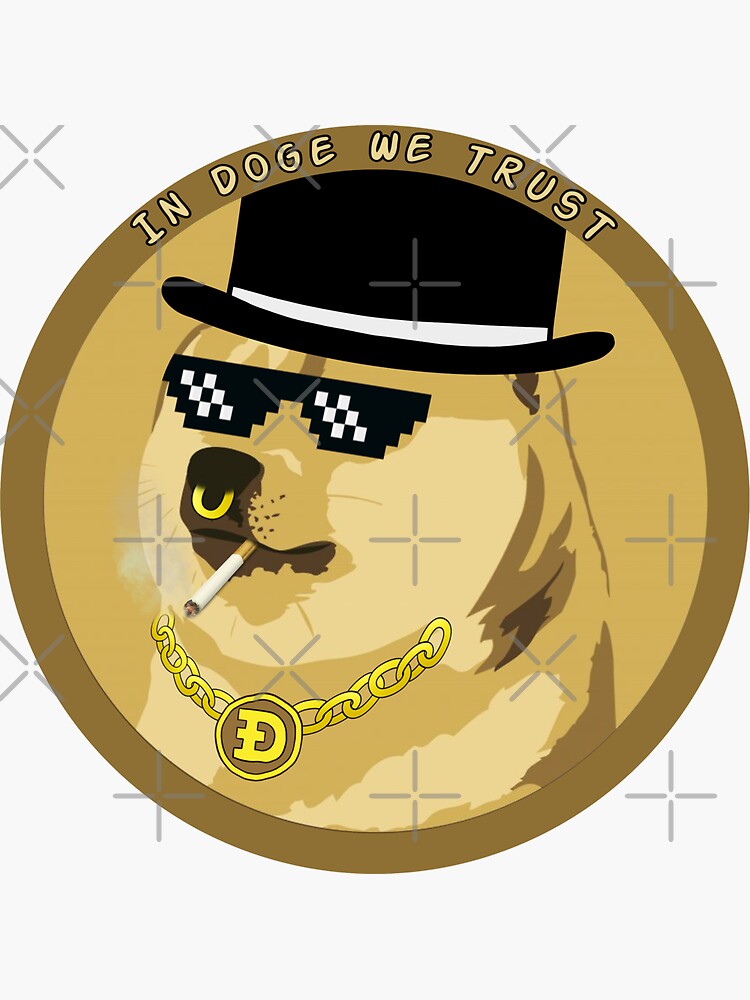 "Gangster Doge Coin" Sticker for Sale by Milasneeze | Redbubble