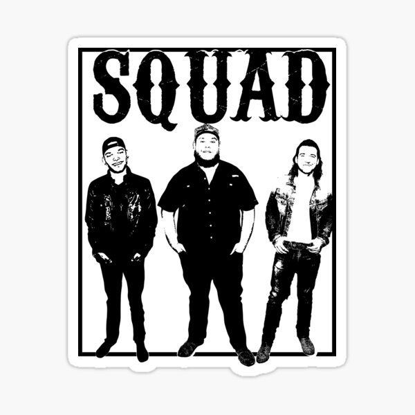 "squad" Sticker for Sale by nlsdoodles | Redbubble