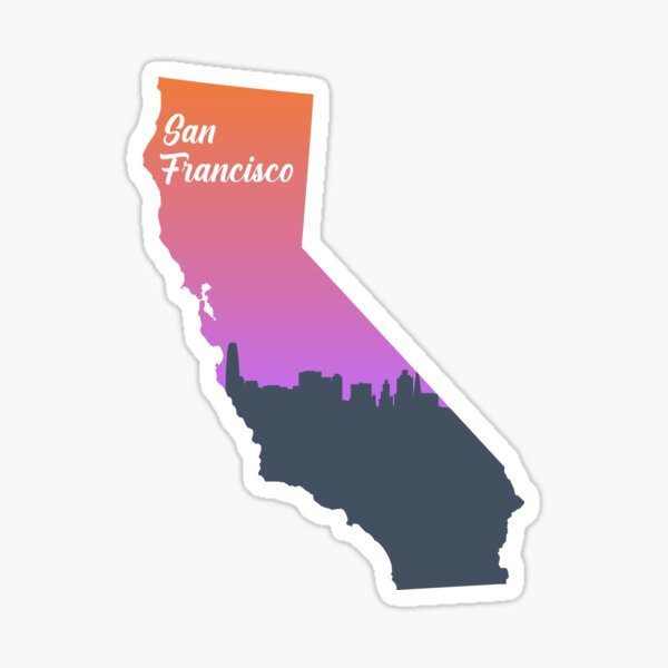 "San Francisco" Sticker by outlined-earth | Redbubble