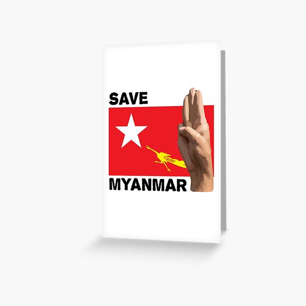 Support Myanmar Greeting Cards | Redbubble