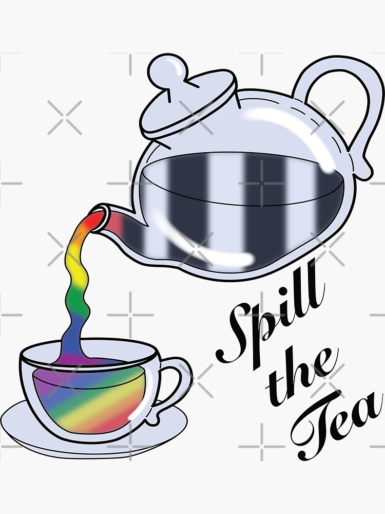 "Spill the tea Ally Flag" Sticker for Sale by NerdyCupcake559 | Redbubble