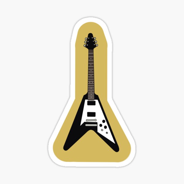 "Flying V Guitar Drawing" Sticker by Reabona | Redbubble