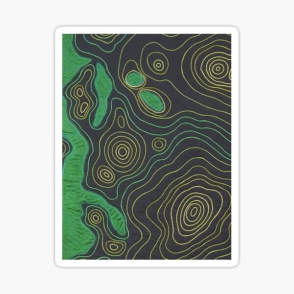 "Aesthetic Contour Map" Sticker for Sale by joey-lambert | Redbubble
