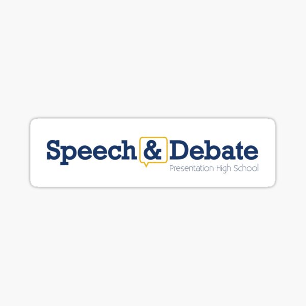 "Presentation Speech & Debate logo " Sticker for Sale by mschneck ...