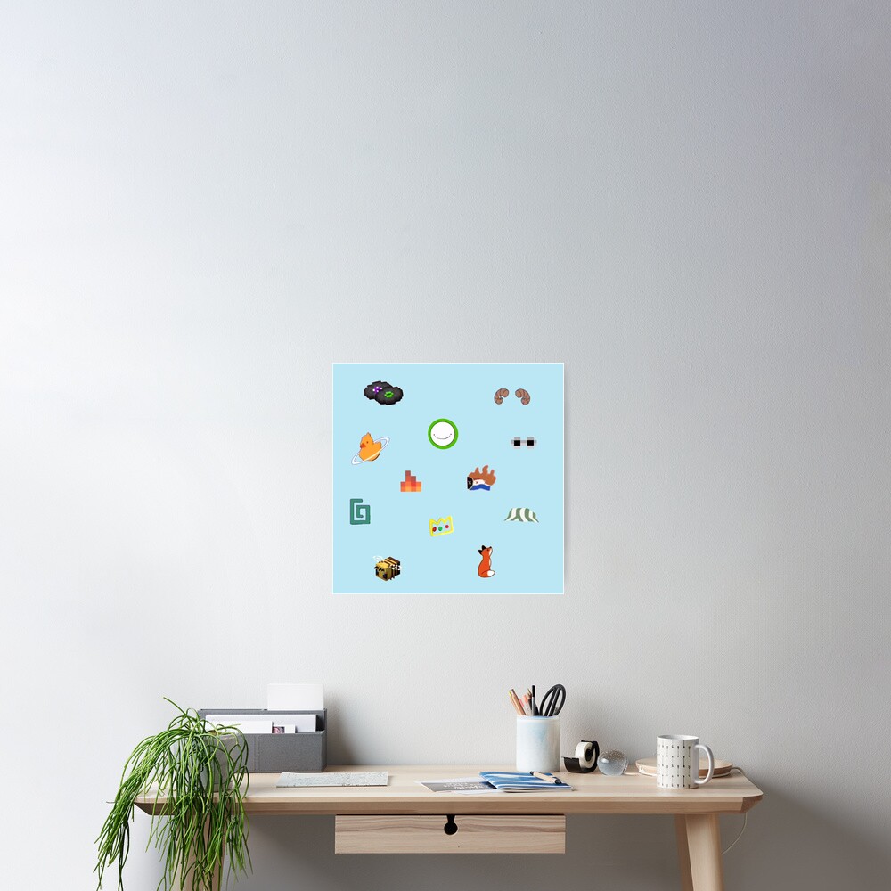 "dream smp sticker pack" Poster for Sale by Oreo-Cookie-22 | Redbubble