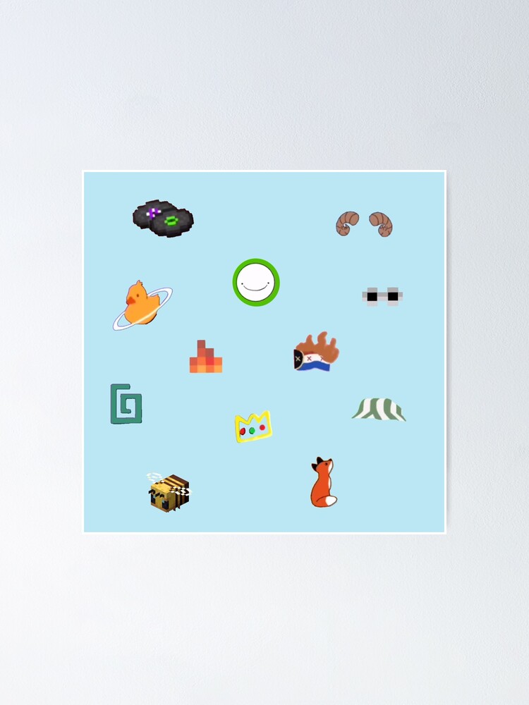 "dream smp sticker pack" Poster for Sale by Oreo-Cookie-22 | Redbubble