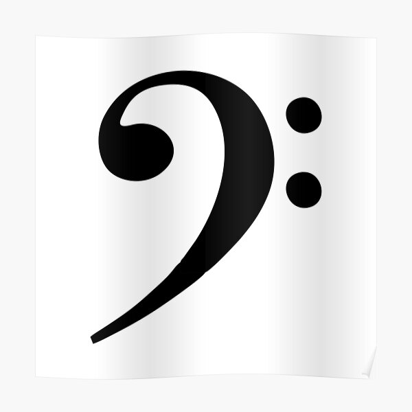 "Bass Clef" Poster by Phillipridges | Redbubble