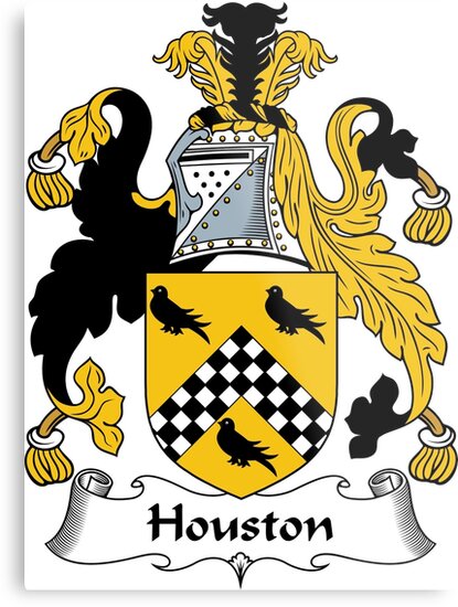 "Houston Coat of Arms / Houston Family Crest" Metal Prints by ...