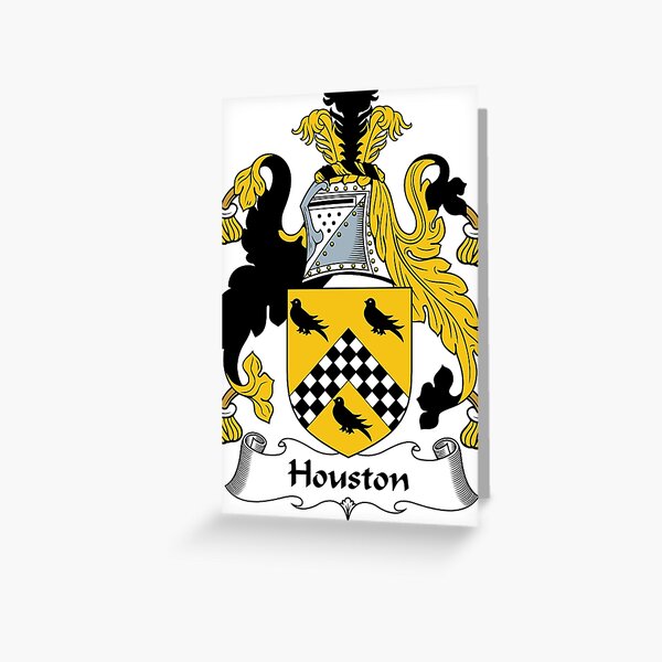"Houston Coat of Arms / Houston Family Crest" Greeting Card by ...