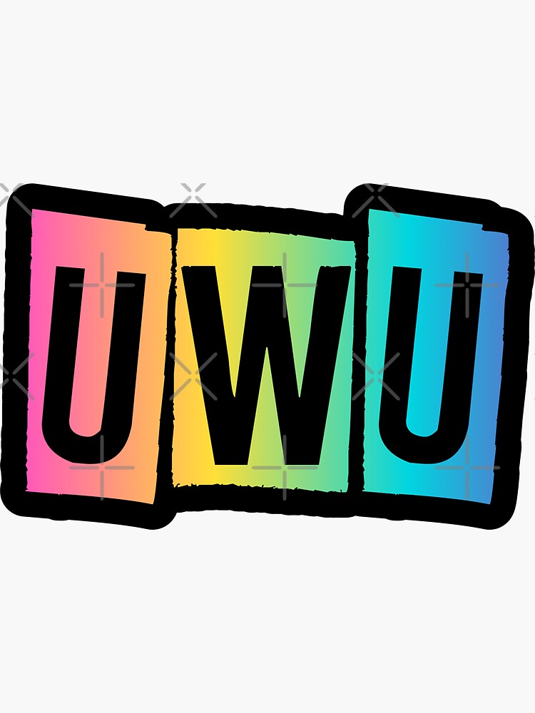 "uwu - dark mode" Sticker for Sale by WavyGrayvy | Redbubble
