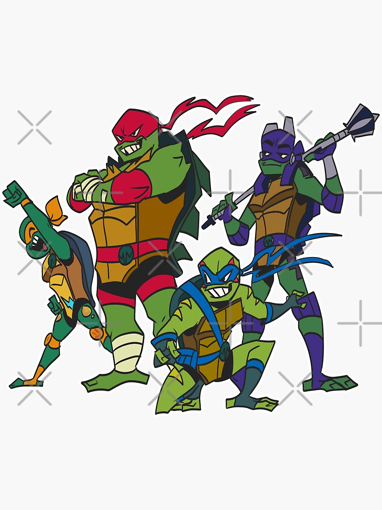 "ROTTMNT Team" Sticker for Sale by Giraffenecc | Redbubble