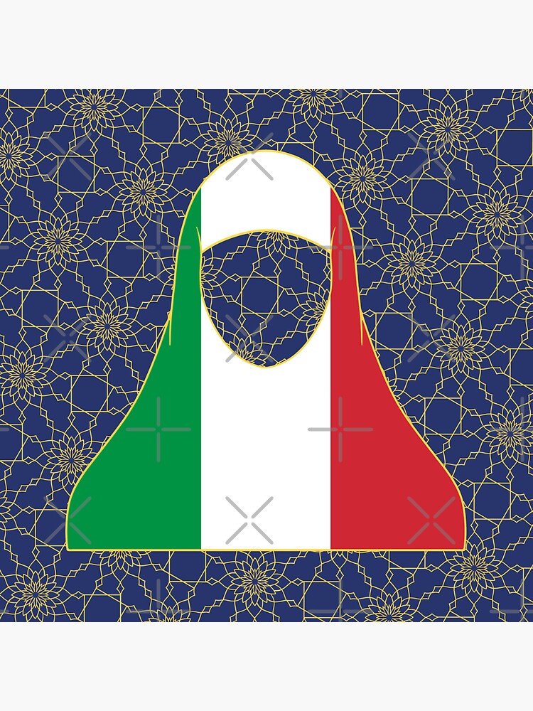 "Italy World Flag Hijab Series Islam" Sticker for Sale by RISEHIGHER ...