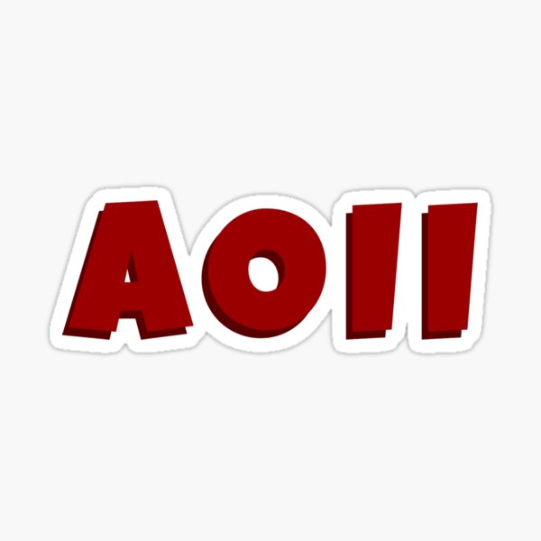 "AOII Letters Cartoon" Sticker for Sale by illexinate | Redbubble