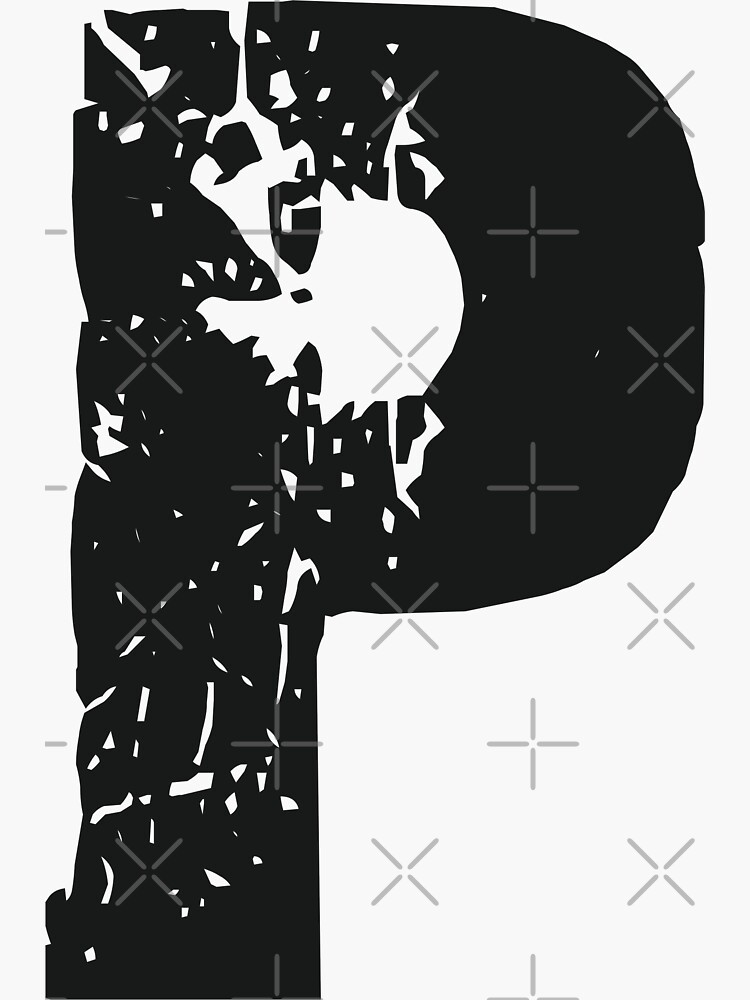 "P Letter" Sticker for Sale by superGazania | Redbubble