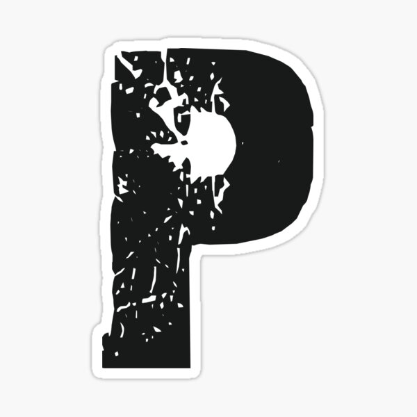 "P Letter" Sticker for Sale by superGazania | Redbubble