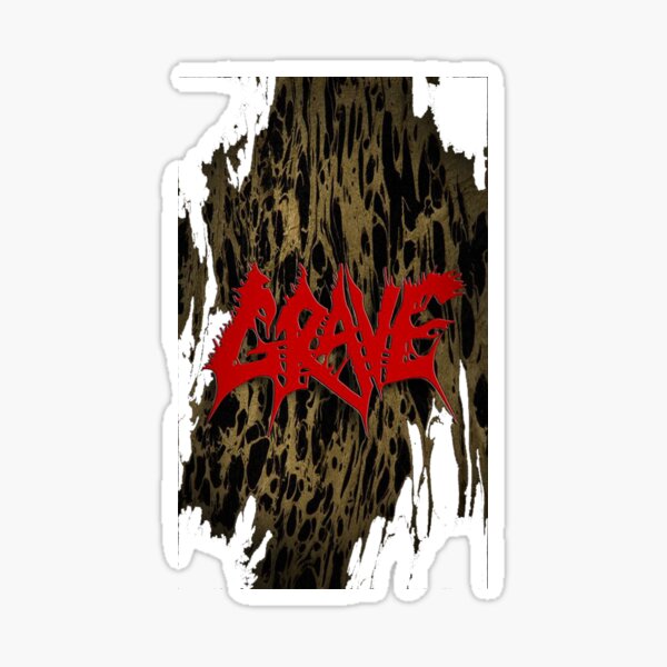 "grave band grave death metal grave digger grave grave" Sticker for ...