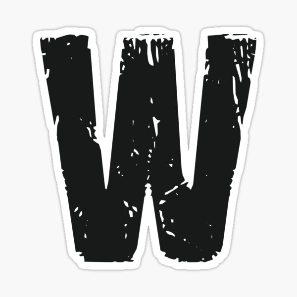 "W Letter" Sticker for Sale by superGazania | Redbubble