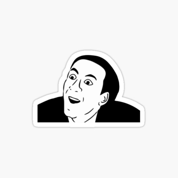 "Meme face - oh really?" Sticker by meewa18 | Redbubble