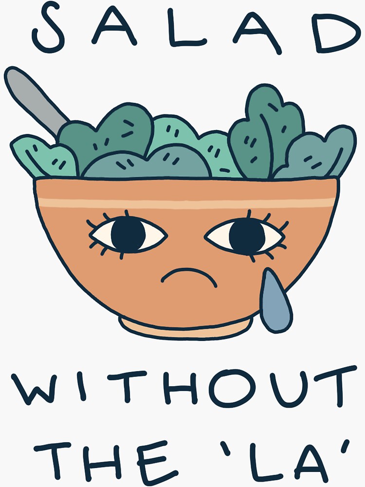 "Sad Salad" Sticker for Sale by messymezzie | Redbubble