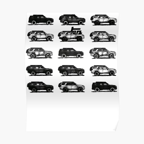 "5th Gen 4Runner TRD - Hero Edition" Poster for Sale by VERNIEGAS ...