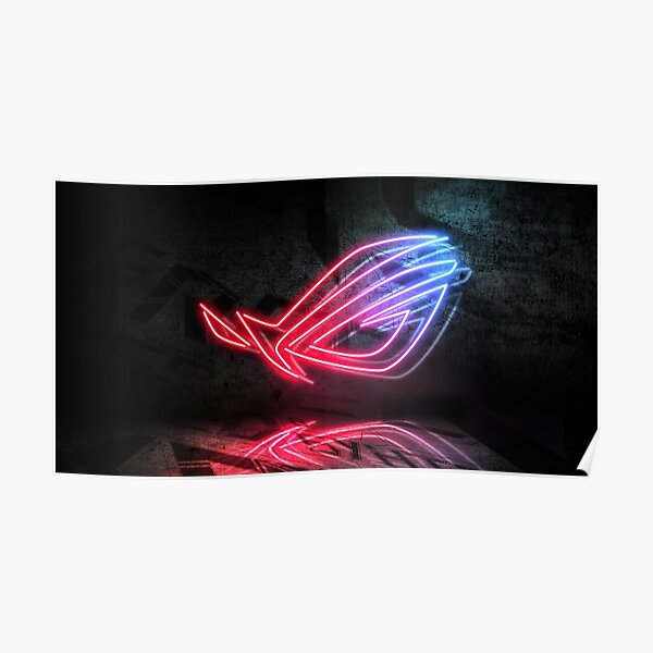 "Asus rog gaming black logo" Poster for Sale by creative-think | Redbubble