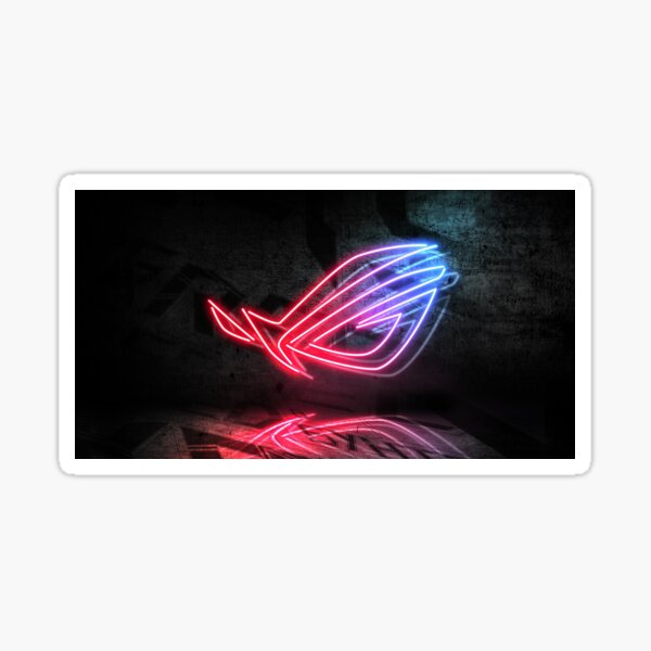 "Asus rog gaming black logo" Sticker by creative-think | Redbubble