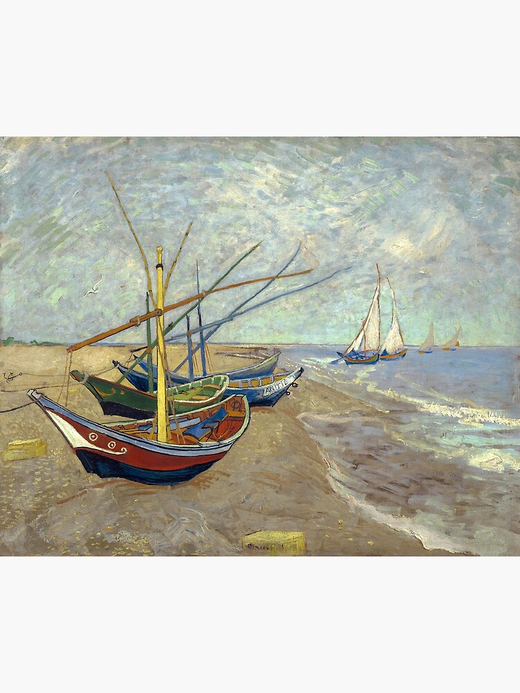 Vincent van Gogh. Fishing boats on the beach of Les Saintes-Maries-de ...