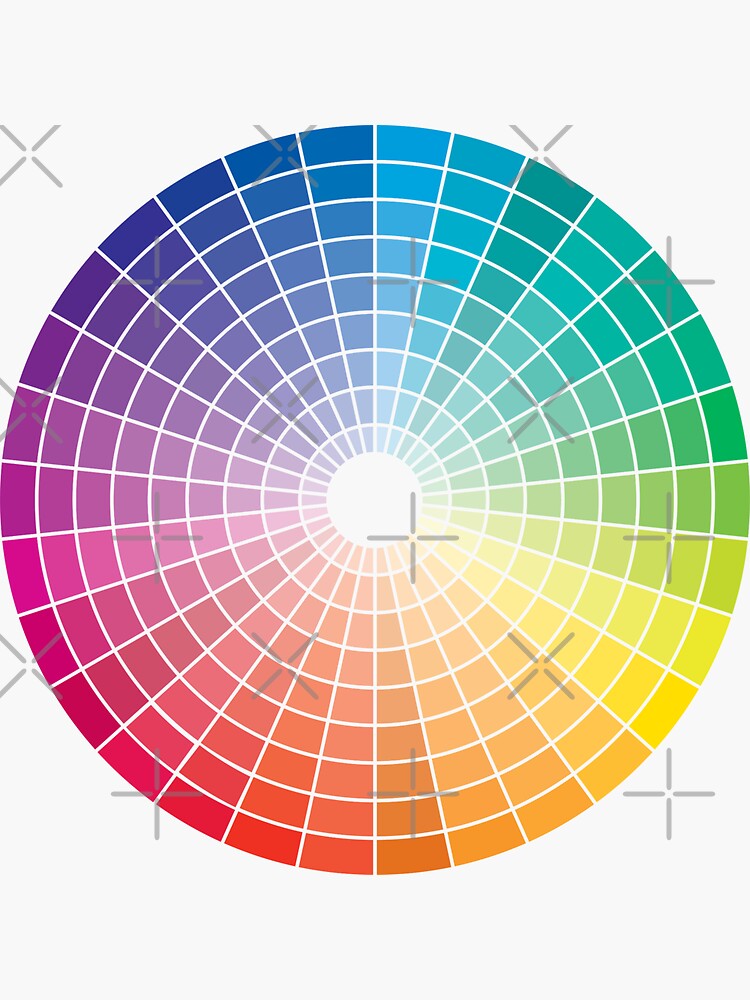 "Color Wheel" Sticker for Sale by CafePretzel | Redbubble