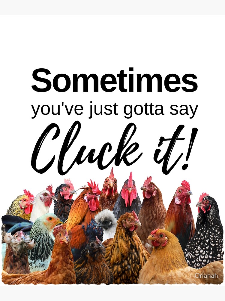 "Sometimes you just gotta say Cluck it! Hens and Roosters have no ...