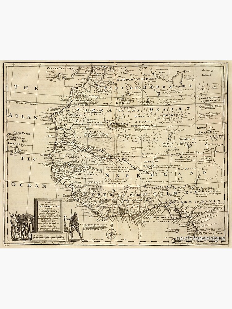 "Africa Map, 1747 by Emanuel Bowen" Framed Art Print by nextstepdesigns ...