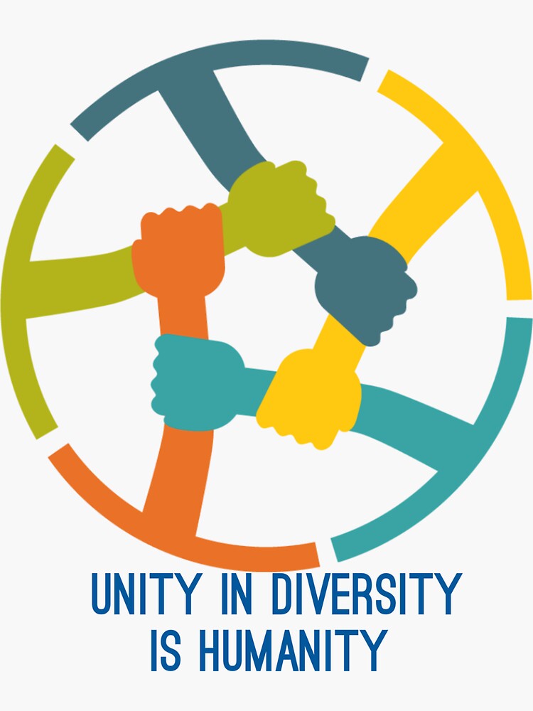 "Unity in diversity" Sticker for Sale by Designprix | Redbubble