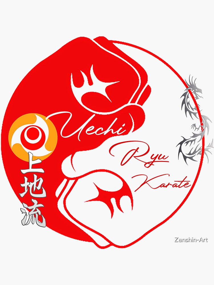 "Uechi Ryu Karate Yin Yang Fists - Martial Arts Design" Sticker for ...