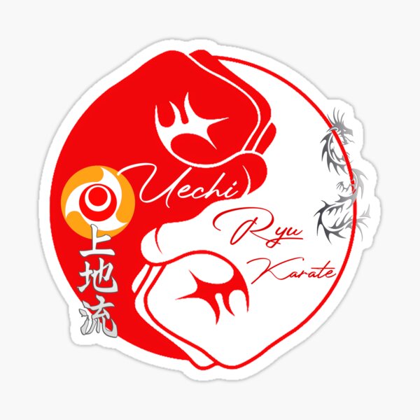 "Uechi Ryu Karate Yin Yang Fists - Martial Arts Design" Sticker for ...