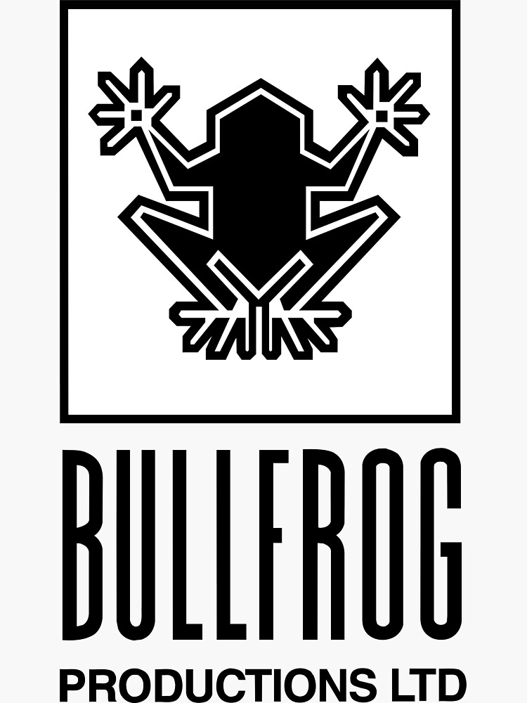 "Bullfrog Productions LTD" Sticker for Sale by arendstudios | Redbubble