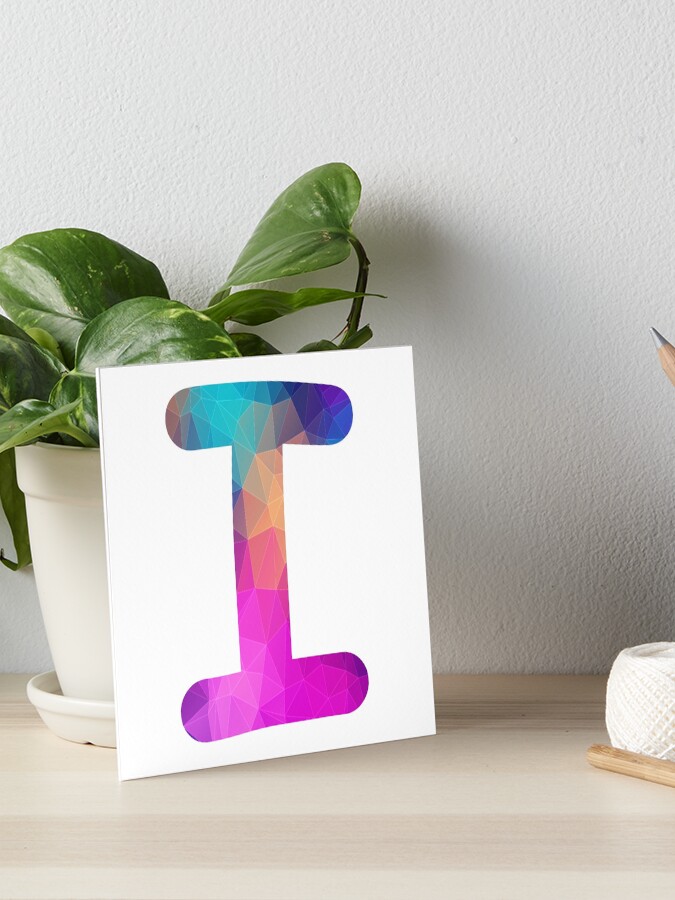 "Letter I Capital Alphabet Colorful Art Funny I Gift" Art Board Print ...