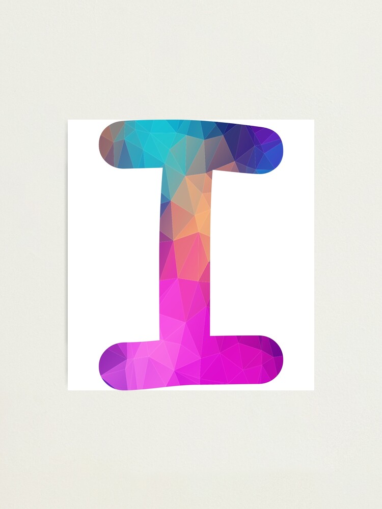 Lámina fotográfica «Letra I Capital Alfabeto Arte colorido Divertido I ...
