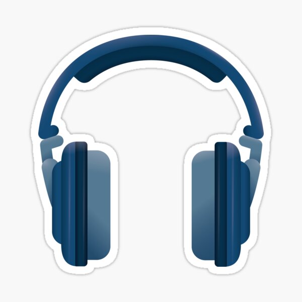"Headphones" Sticker for Sale by BubbleMerchON | Redbubble