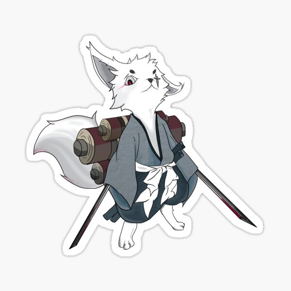 "Warrior Fox Sword" Sticker by SimplifyCD | Redbubble