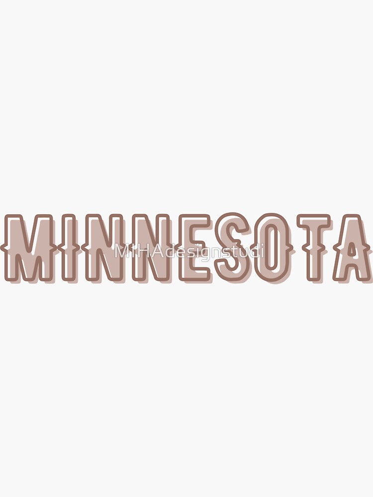 "Minnesota colorful font design " Sticker for Sale by MIHAdesignstudi ...