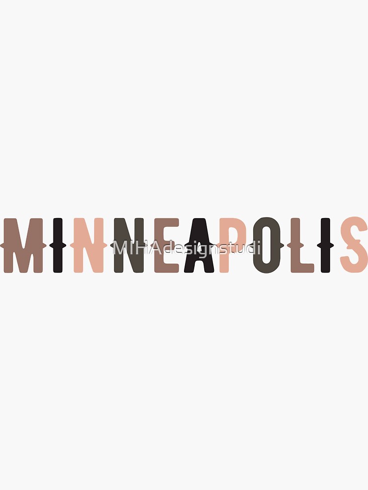 "Minneapolis Minnesota colorful font design " Sticker for Sale by ...