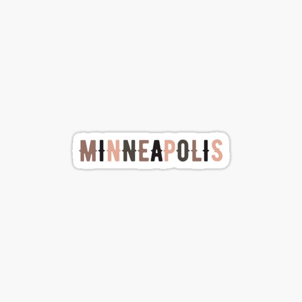 "Minneapolis Minnesota colorful font design " Sticker for Sale by ...