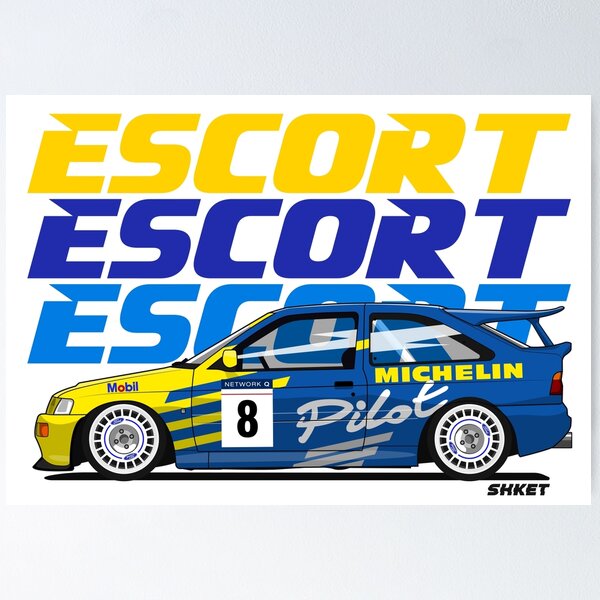 "FORD ESCORT RS COSWORTH PILOT RALLY CAR " Poster for Sale by ...