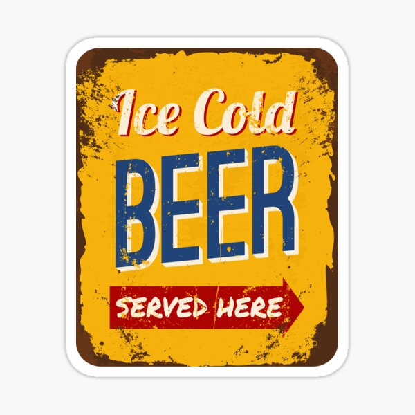 Ice Cold Beer Stickers | Redbubble