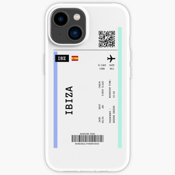 Funda de iPhone «Plane ticket "Ibiza"» de ferodriguez | Redbubble