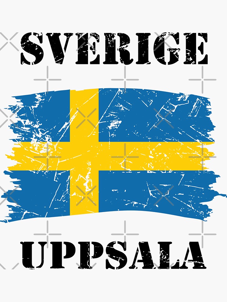 "Sweden Uppsala Flag" Sticker by TrickyGraphics | Redbubble