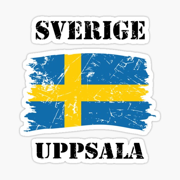 "Sweden Uppsala Flag" Sticker by TrickyGraphics | Redbubble