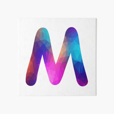 "Letter M Capital Alphabet Colorful Art Funny M Gift" Art Board Print ...
