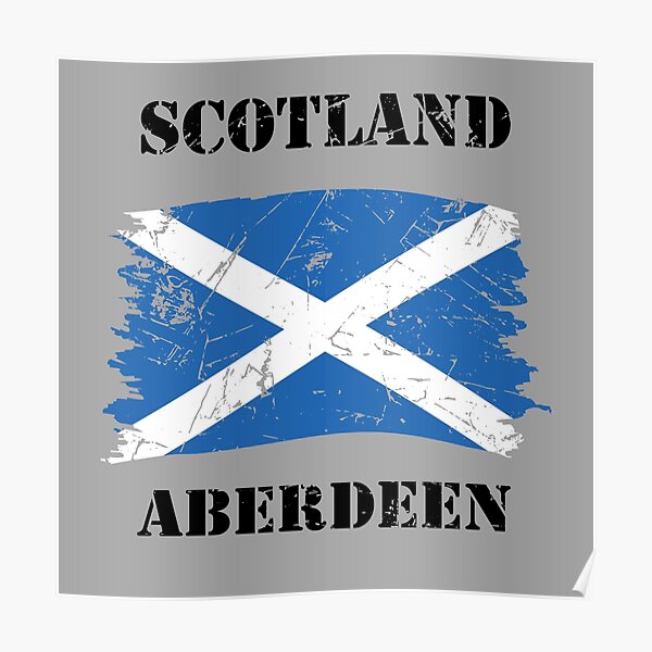 "Scotland Aberdeen Flag" Poster by TrickyGraphics | Redbubble